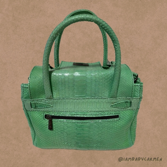 Glen Arthur | Bags | Nwt Glen Arthur Python Crossbody Birkin Style Tote ...